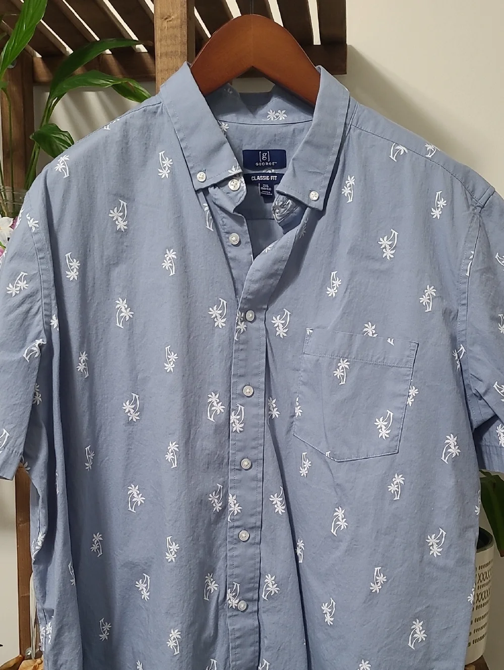 George | Shirts | Mens Palm Tree Beach Shirt | Poshmark